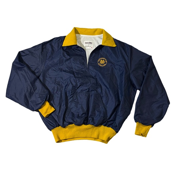 Delong | Jackets & Coats | Vintage Delong Mens Xl Blue Notre Dame ...